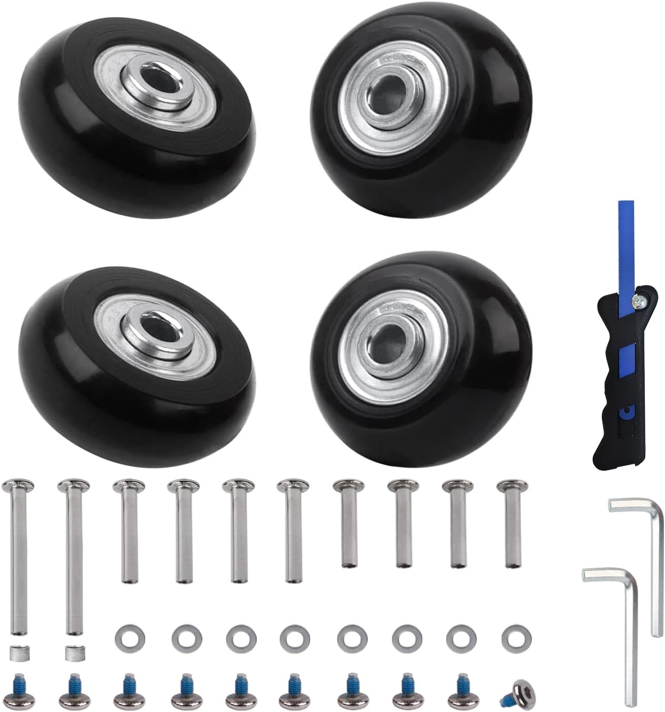 Amazon.com | ASUNTOM Luggage Wheels Replacement Kit 4PC Diameter 1.6in ...