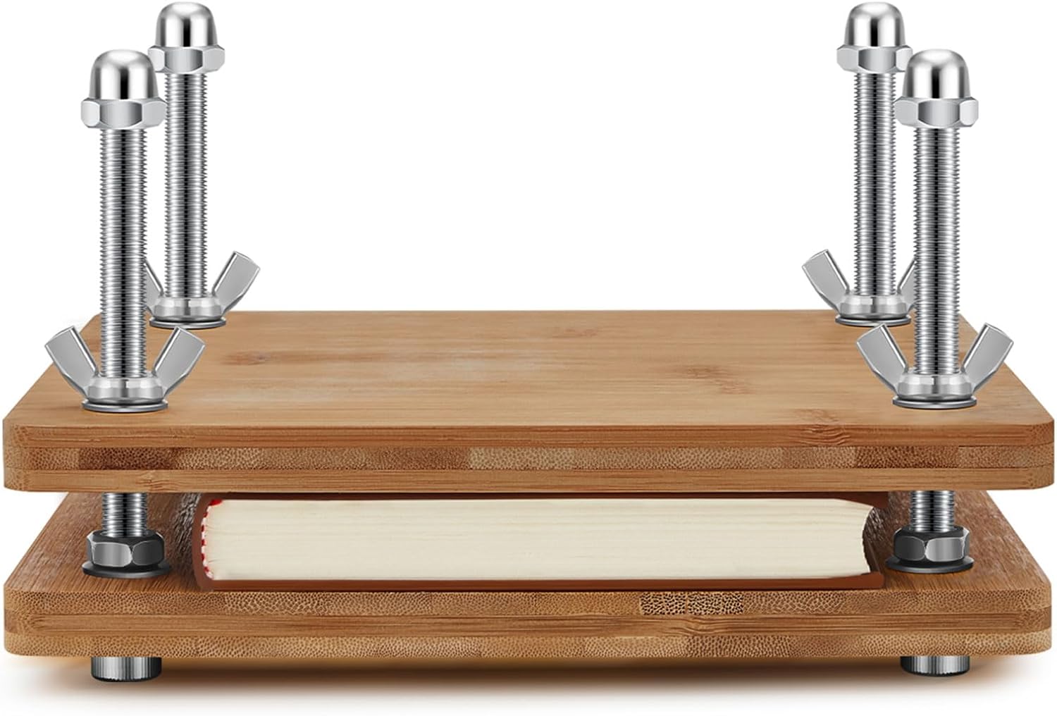 Amazon.com : Sasylvia Book Press Binding Wooden and Bamboo Book Board ...