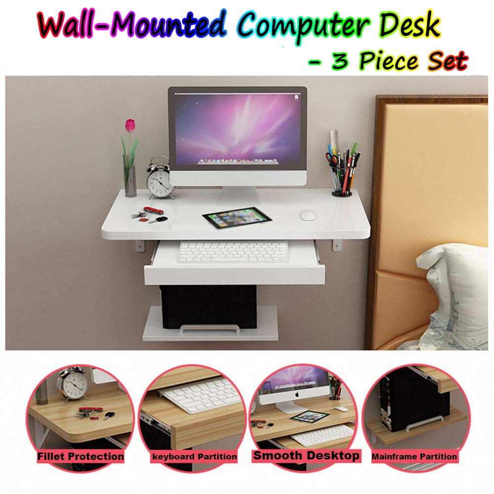 Wall Unit Office Desk Sets ON&ON Wall Desk | Wall Shelving With Desk