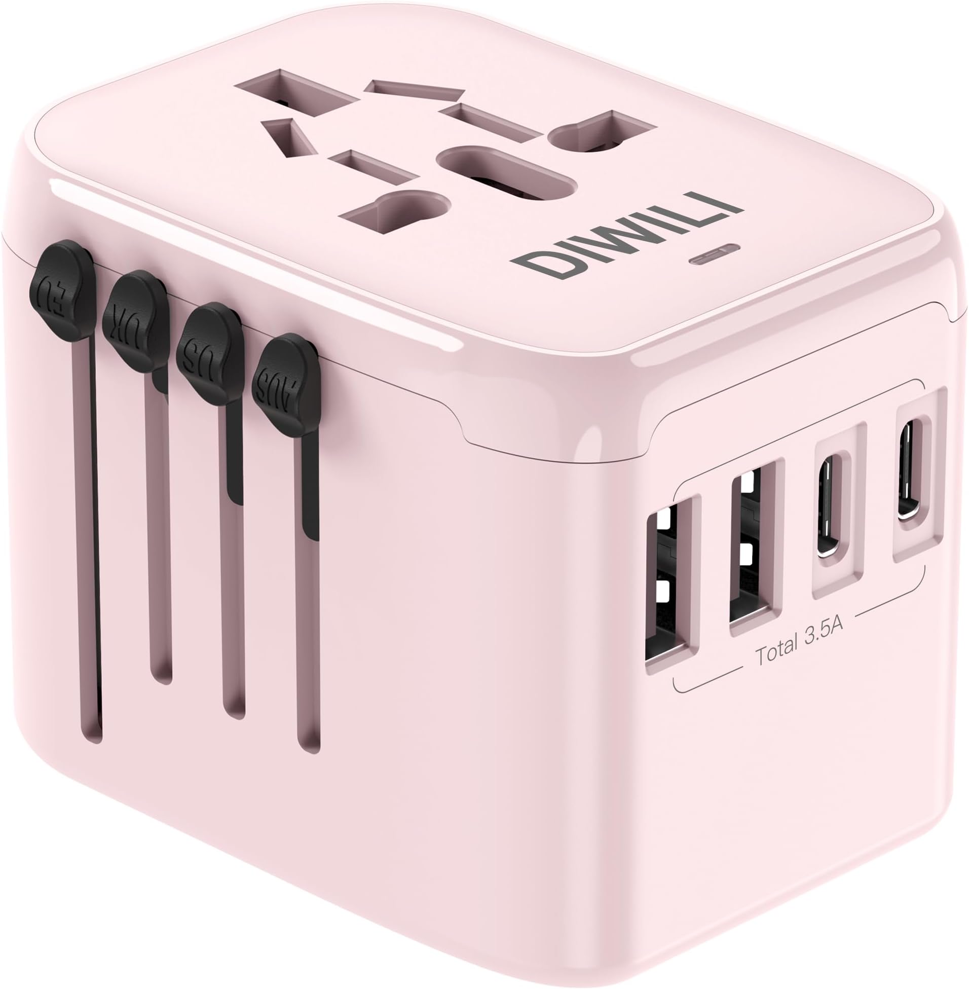 DIWILI Universal International Power Travel Plug Adapter, 5 in 1 ...