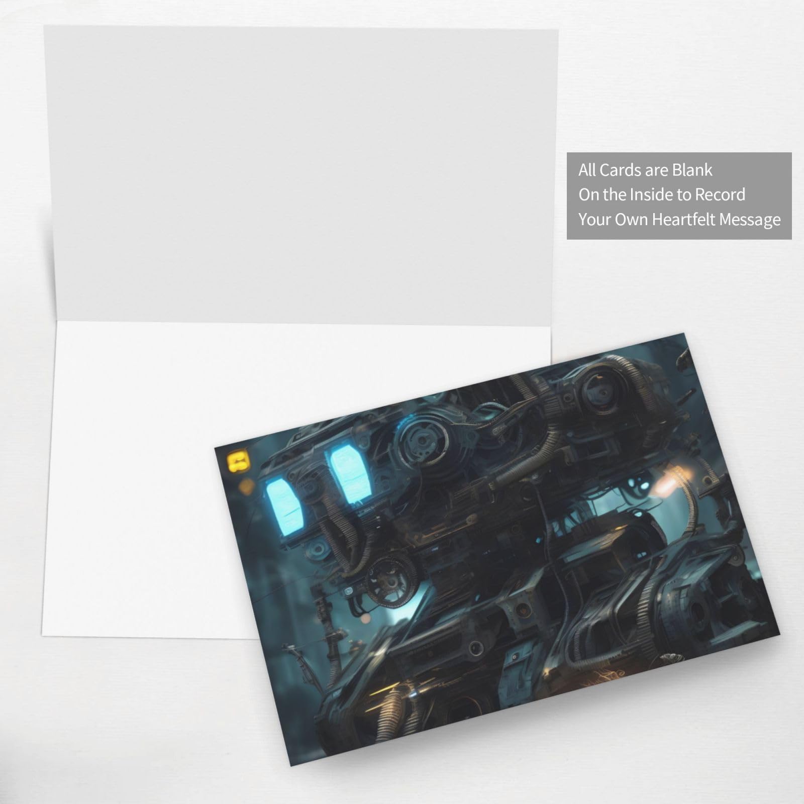 Snapklik.com : Future Robot Blank Greeting Cards