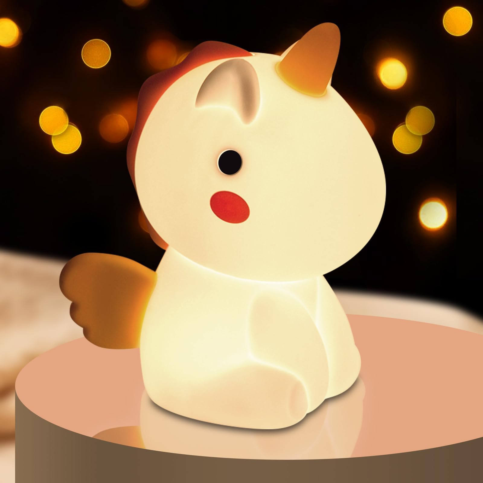 Amazon.co.jp: Night Light, Bedside Lamp, Cute, Nursing Light, 2 Colors ...
