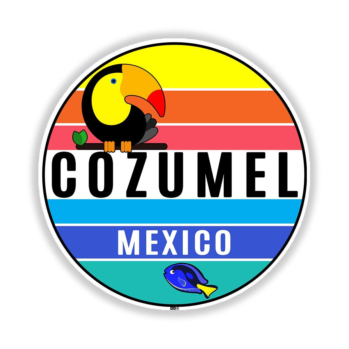 Cozumel Mexico 3" Sticker Decal Vinyl Indoor Outdoor Laptop Bumper ...