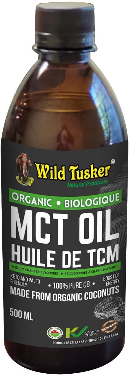 Wild Tusker Huile MCT bio - 100 % C8 500 ml : Amazon.ca: Santé et Soins personnels