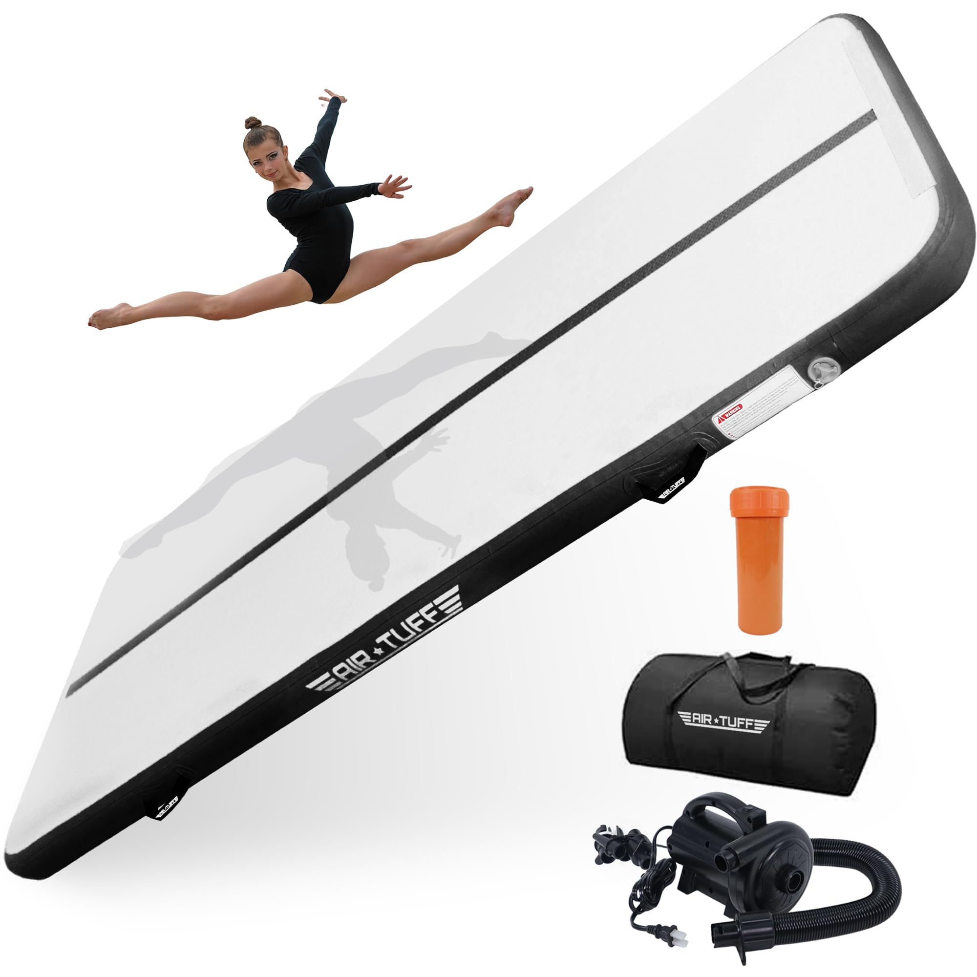 Amazon.com : AIR TUFF Inflatable Gymnastics Mat | Air Tumbling Track ...