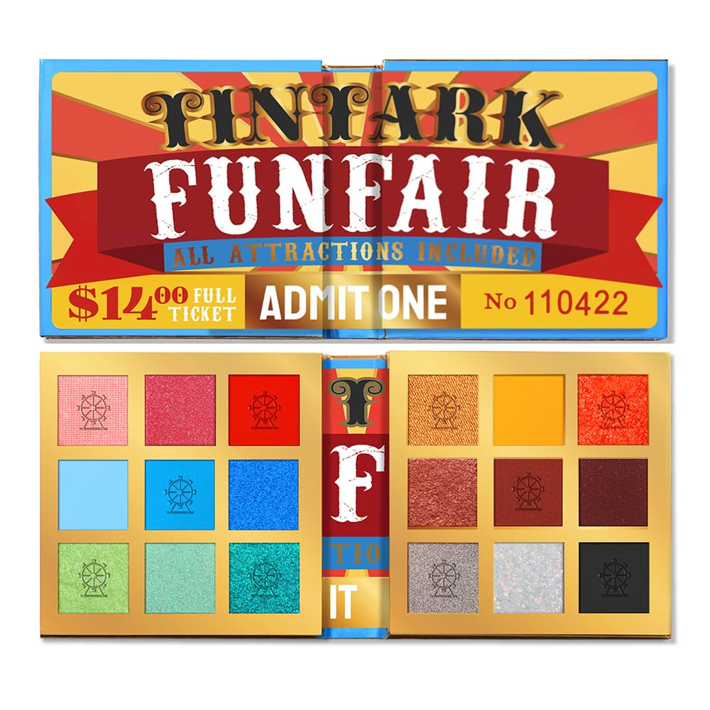 Amazon.com : Tintark FUNFAIR 18 Colors Eyeshadow Palette | Talc-Free ...