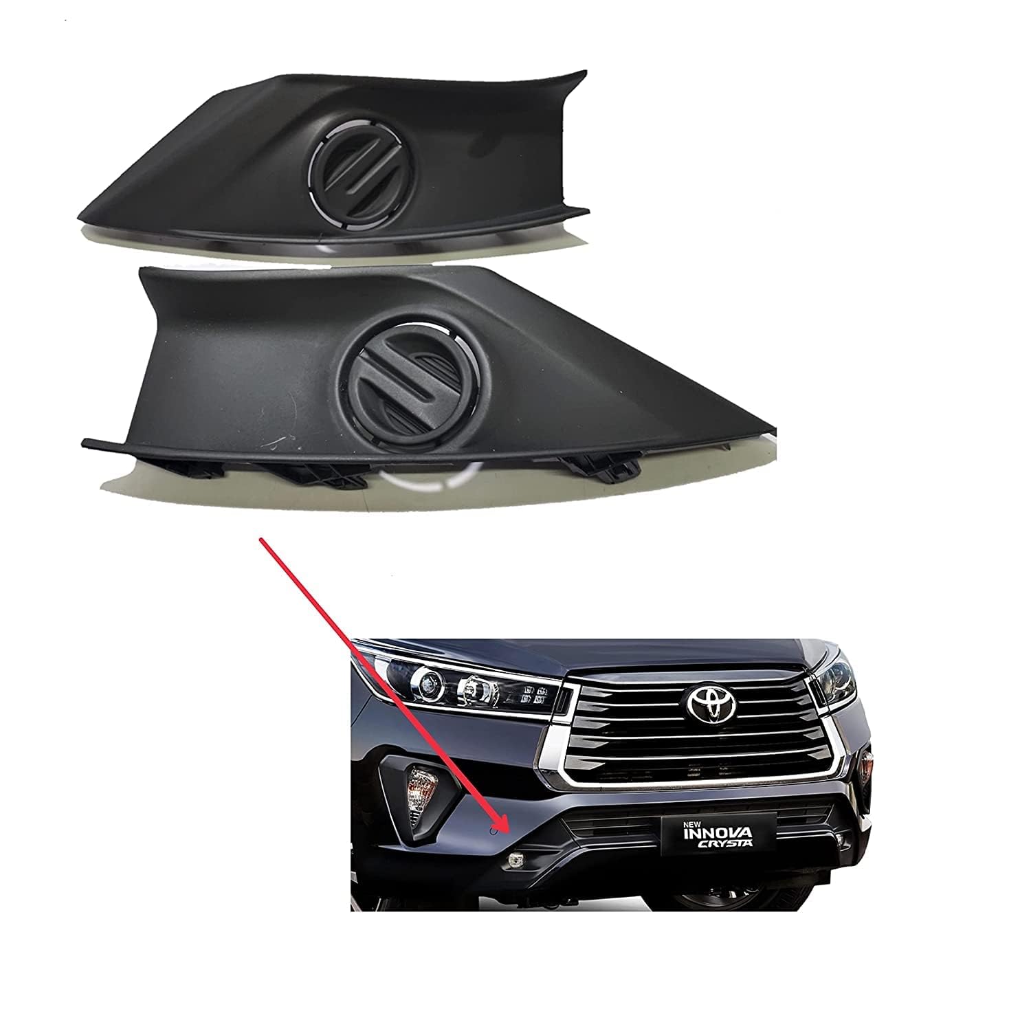 AutoMoto Fog Light Bezel/Cover Left and Right Both Side without Hole ...