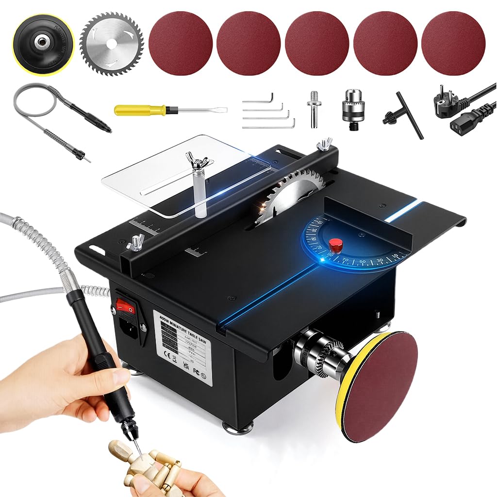 Serplex® 400W Mini Table Saw, Mini Multi-Functional Table Saw for ...