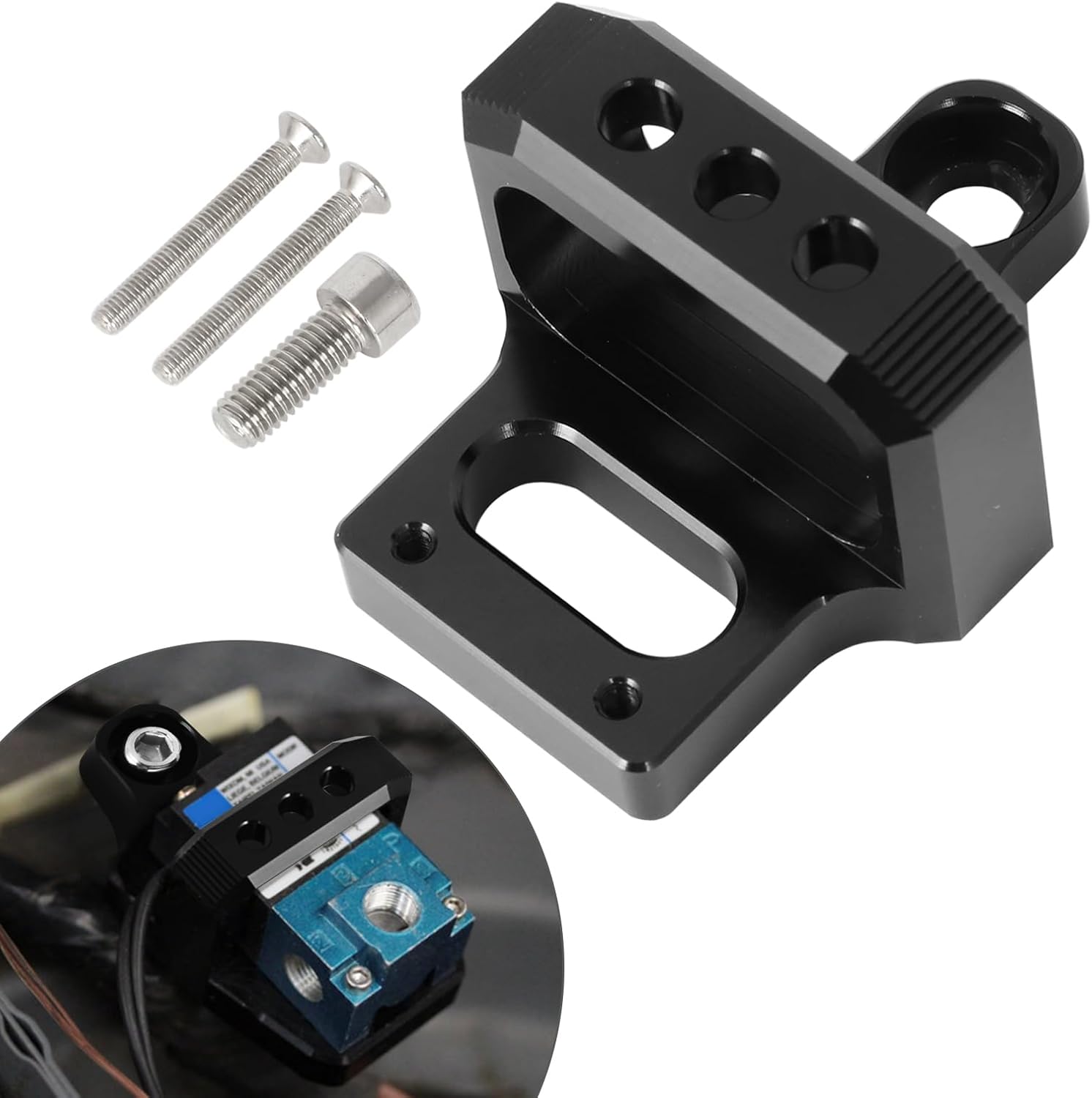 Amazon.com: Alpha Rider CNC Billet Aluminum Solenoid Valve Mount Holder ...