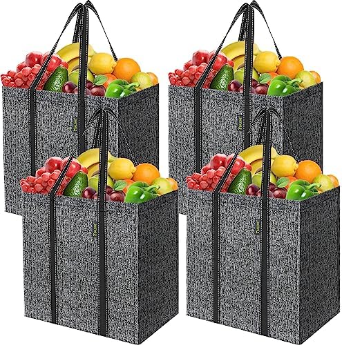 Amazon.com - VENO 4 Pack Reusable Grocery Bags Shopping Bags, Small ...