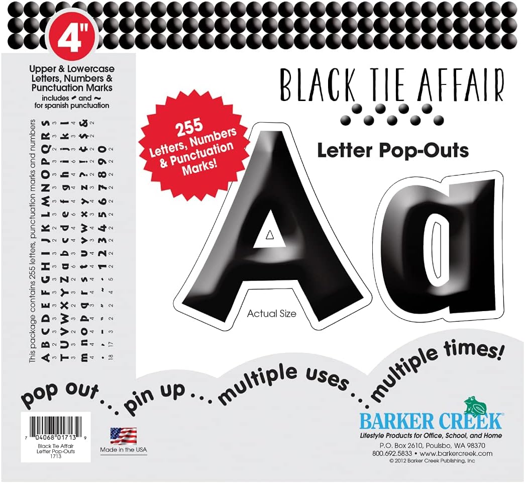 Amazon.com: Tenare 134 Pieces 5 Inch Bulletin Board Letters Alphabet ...