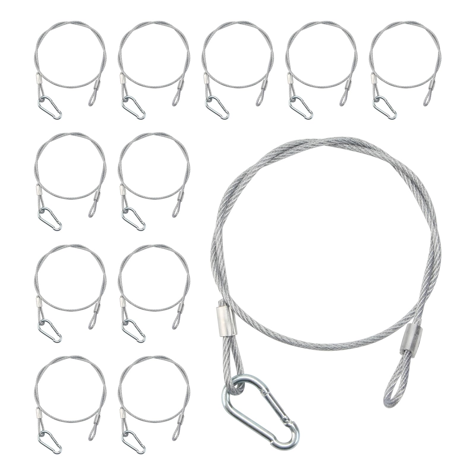Snapklik.com : KVMORZE 33 Stage Lights Safety Cables, 170 Lb Stainless ...