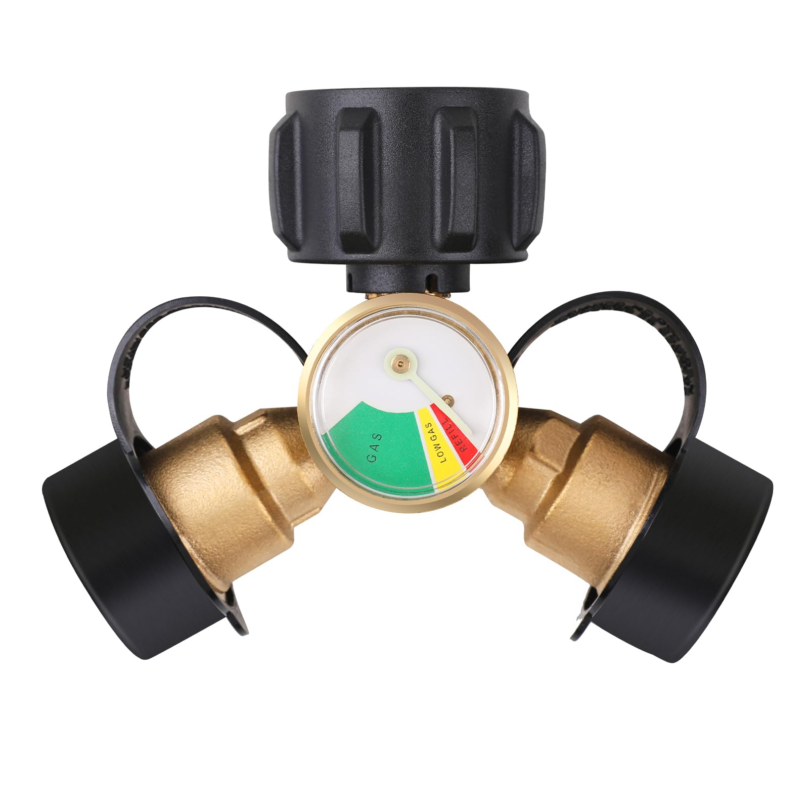 Amazon.com : FEITON Universal Propane Tank Splitter with Gauge, 2 Way ...