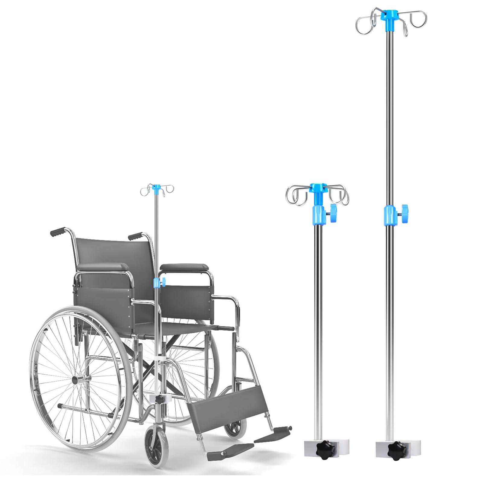 Snapklik.com : Gubigo IV Poles For Wheelchair Infusion Stand, Medical ...