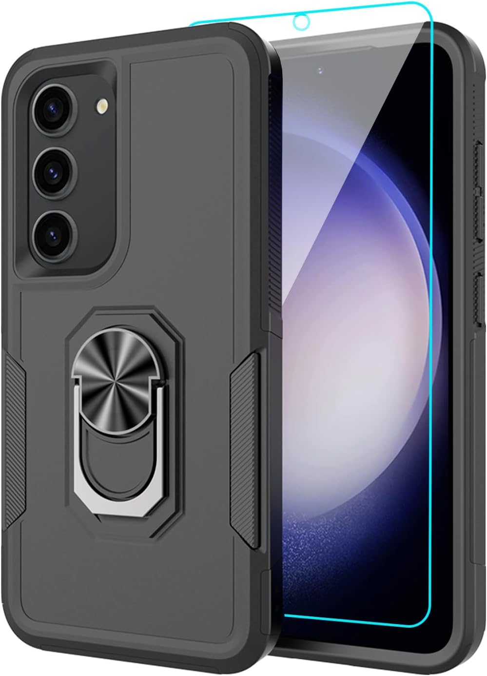 Amazon.com: LEXNEC for Samsung Galaxy S23 Plus Case with Tempered Glass Screen Protector,Heavy ...