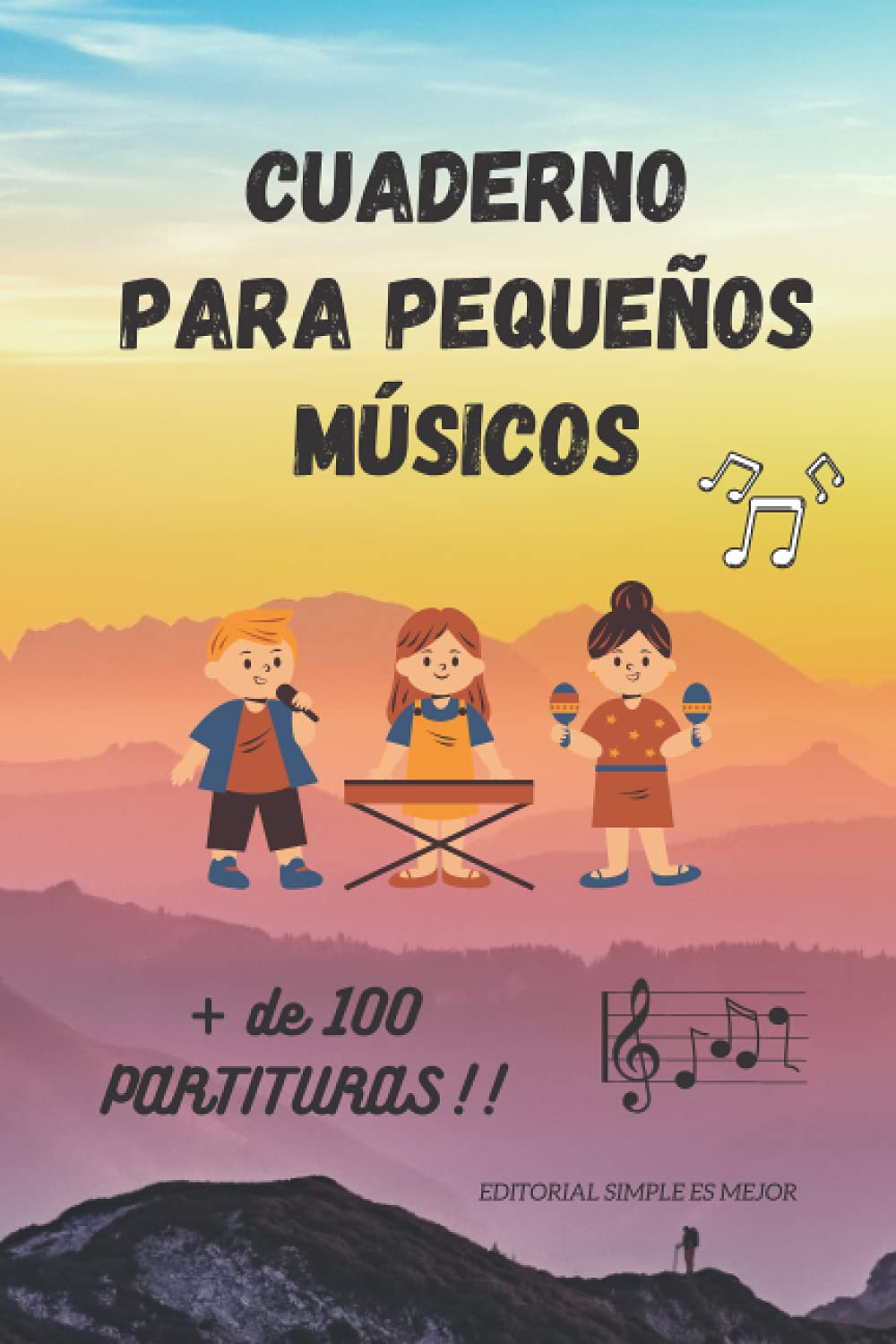 Buy Cuaderno para niños MÚSICA - Libreta para notación musical (100 ...