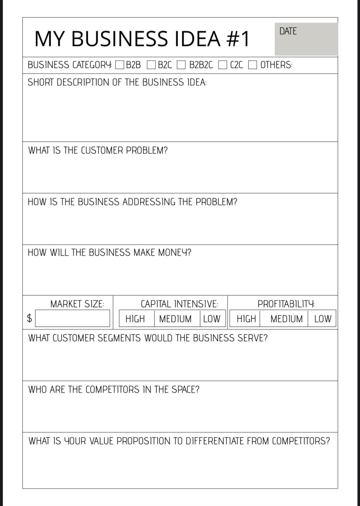 My Business Ideas: Idea journal/Logbook for Entrepreneurs and ...