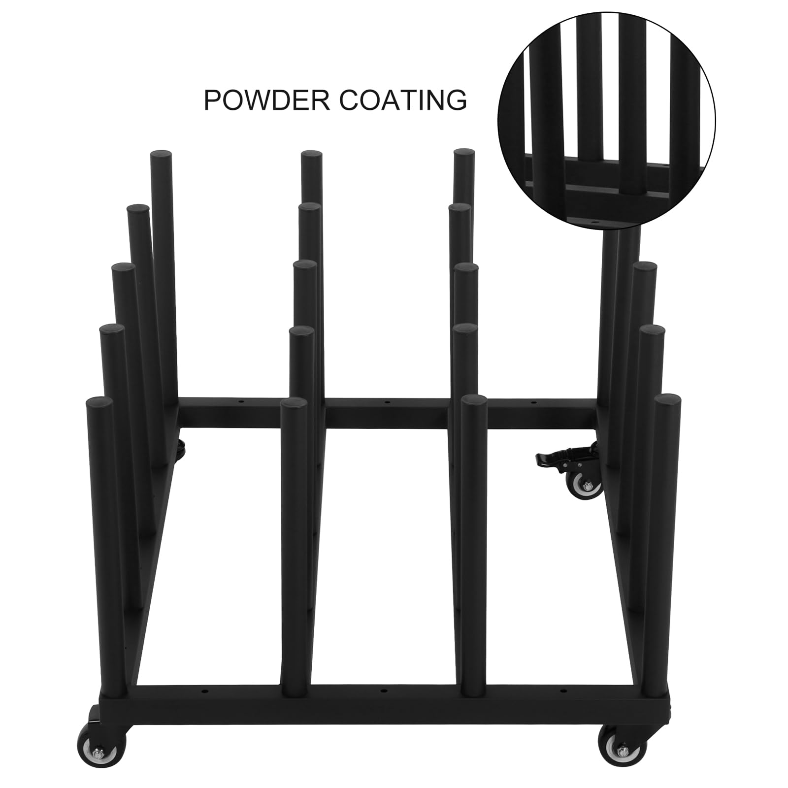 Heavy Duty Vinyl Cart Mobile Rack 20 Roll Vinyl Rolling Floor Rack 2 ...