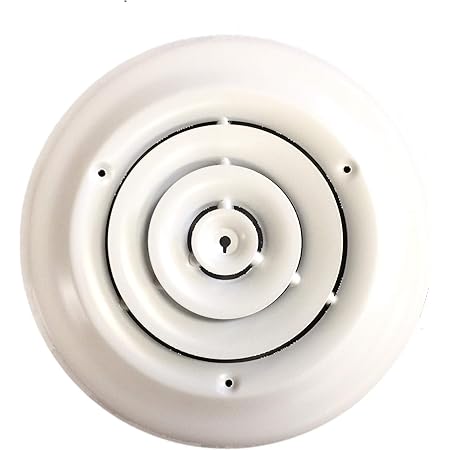 HBW 10" Round Ceiling Diffuser White Powder Coated with Outside ...
