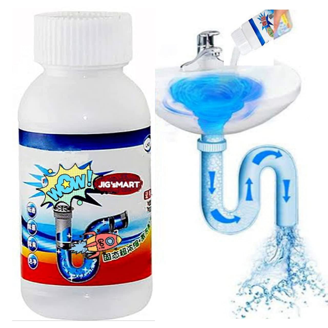 McMus Pipe Dredging Agent Kitchen Sink Blockage Remover Powder Dranage ...