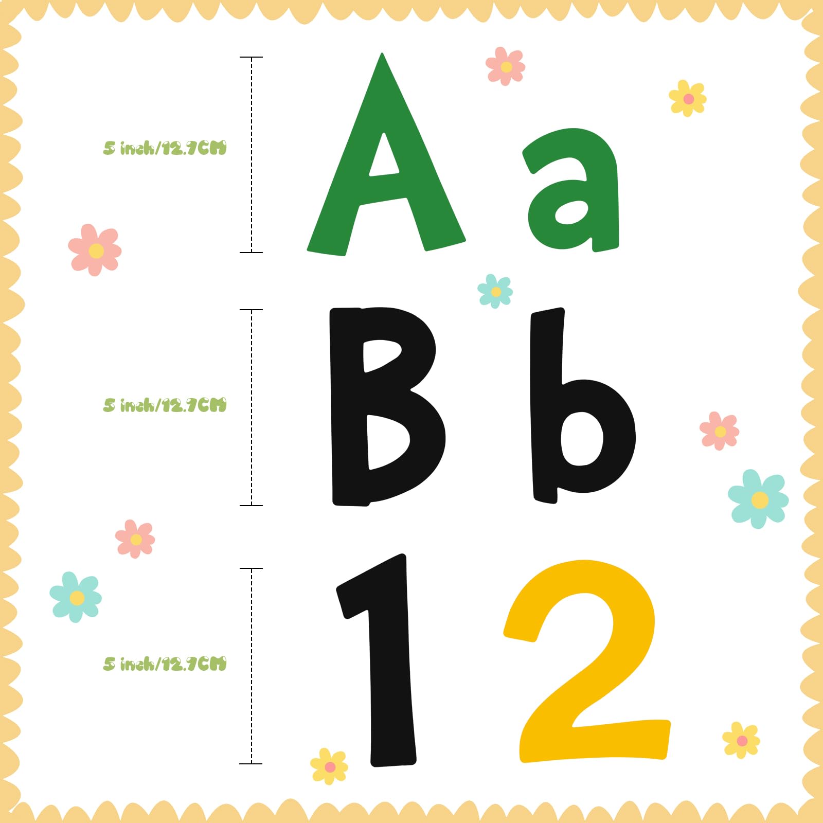 Snapklik.com : Tenare 134 Pieces 5 Inch Bulletin Board Letters Alphabet ...