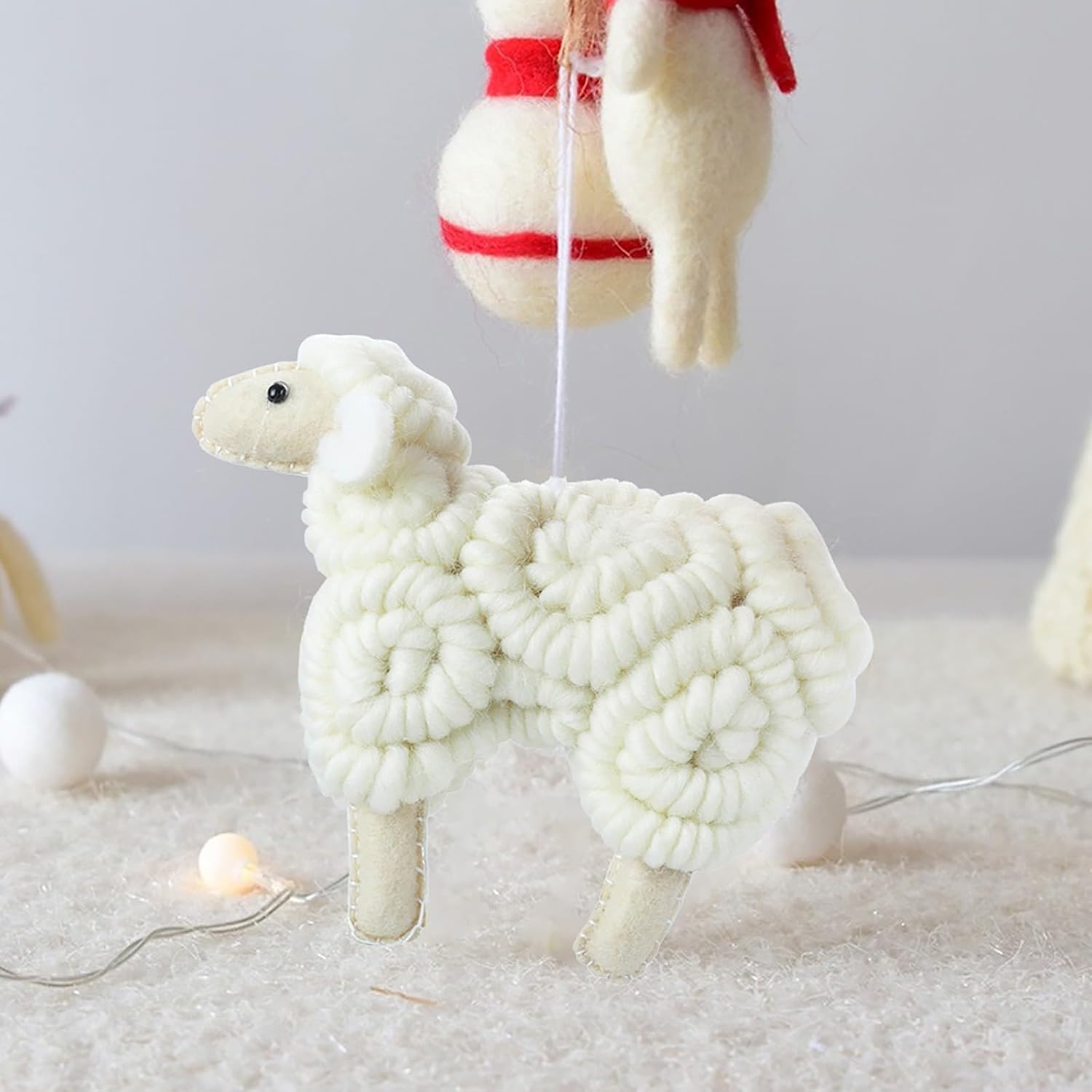 Amazon.com: Christmas Tree Ornament Hanging Felt Sheep Christmas Tree ...