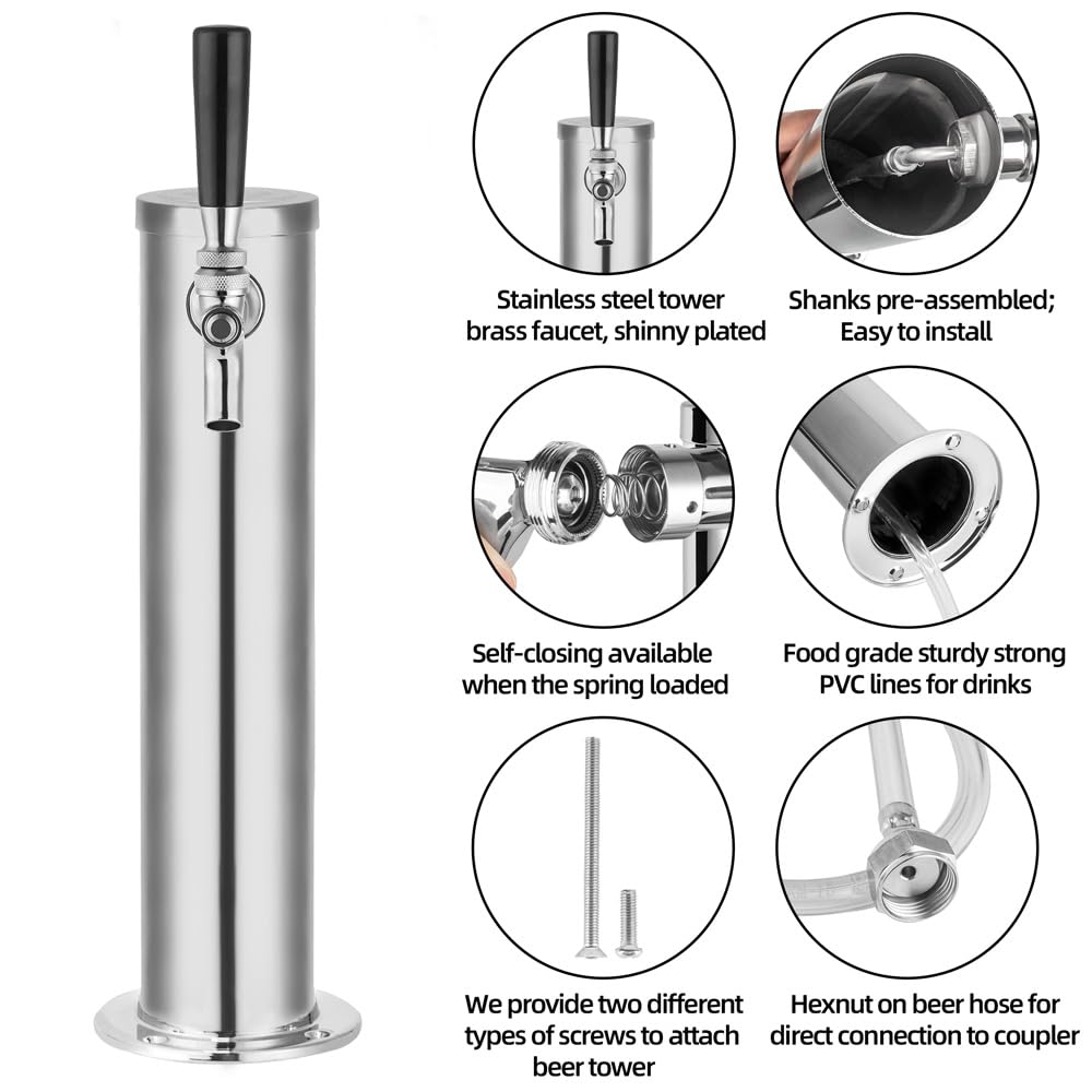 Kegerator Tap Dimensions Portable Type S Coupler On US Standard Beer
