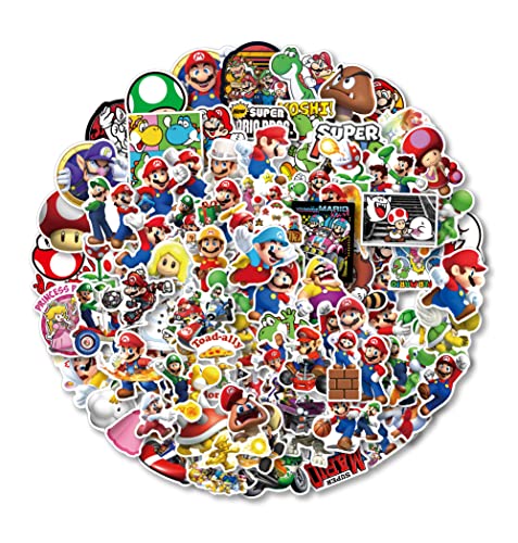 100PCS Super Mario Stickers for Water Bottles, Laptop, Skateboard ...