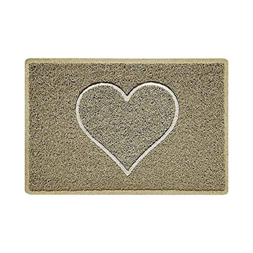 Nicoman Heart Embossed Shape Entrance Door Mat Dirt-Trapper Jet ...