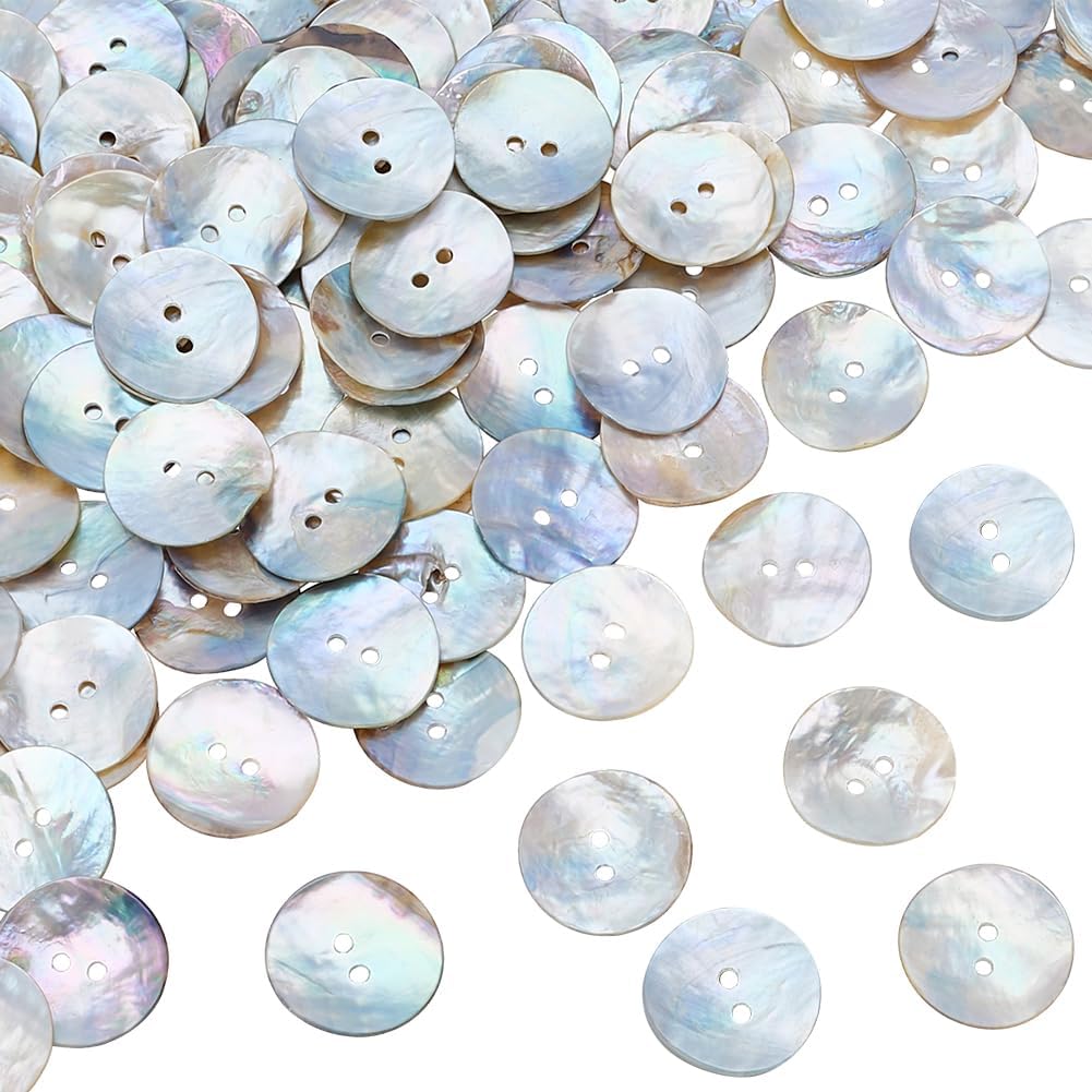 Amazon.com: PH PandaHall 100pcs 20mm Natural Shell Buttons Assorted ...