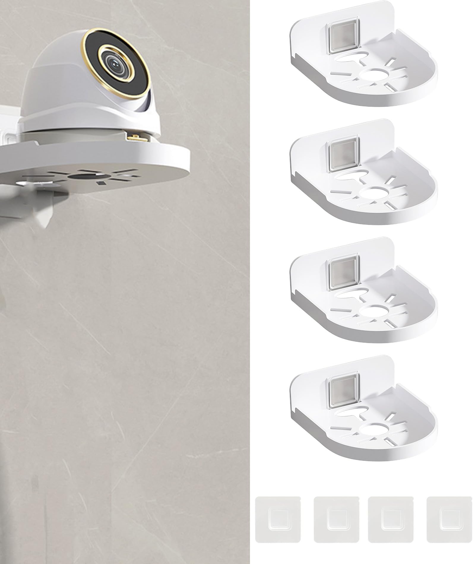 Buy 4Pcs CCTV Camera Stand, Wall Mounted Shelves, Wall Mount Stand, No ...