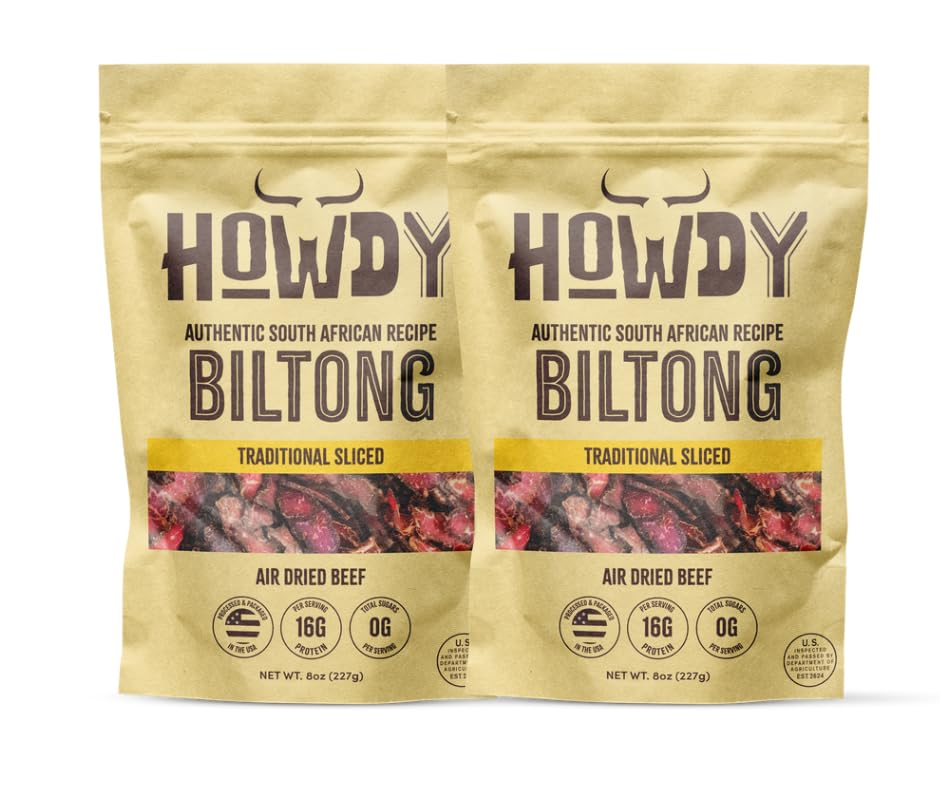 Amazon.com: HowdySnax Handcrafted Authentic Small batch beef Biltong ...