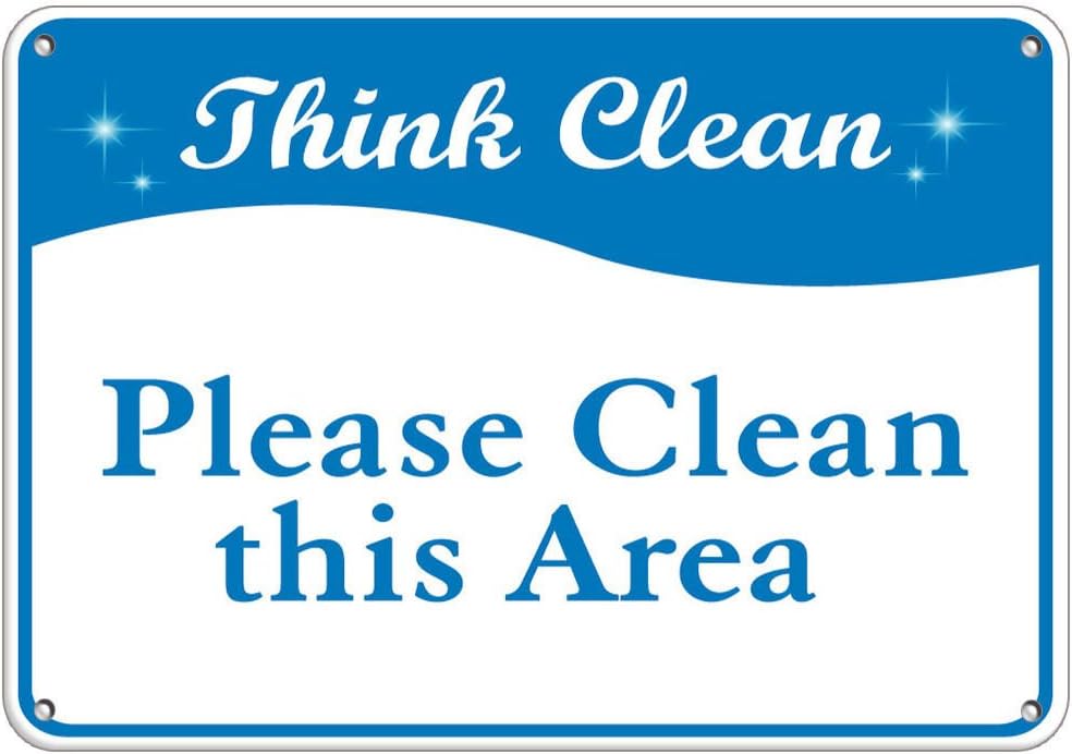 Amazon.com: Think Clean Please Clean This Area Feature Department Label ...