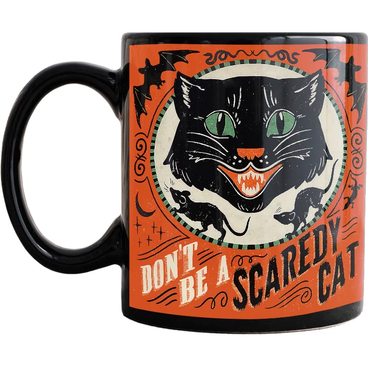 Amazon.com: Vintage Halloween Scaredy Cat Spooky Cups - Jack o Lantern ...