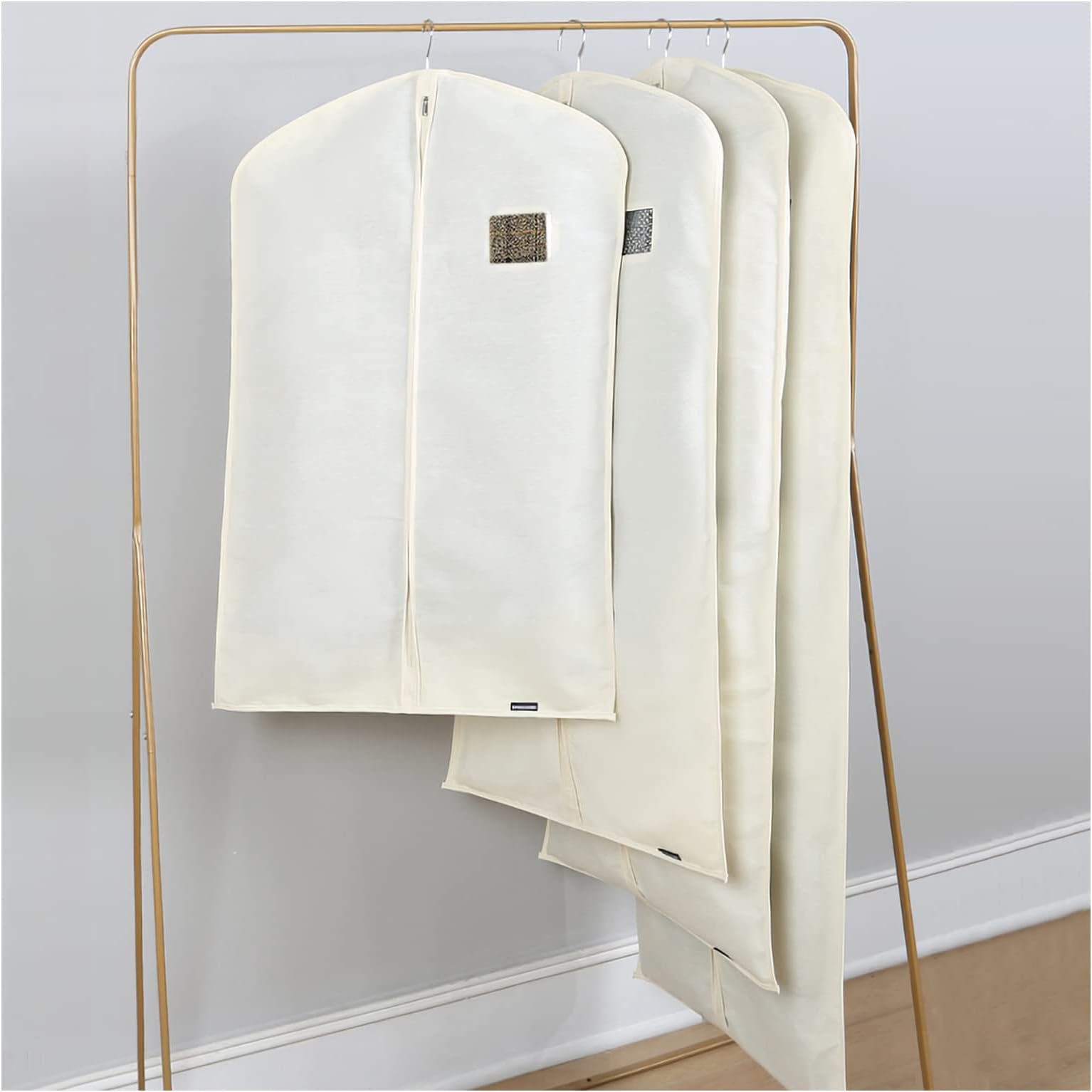 Amazon.com: Laundry bags with zips clothes dust cover hanging coat bag ...