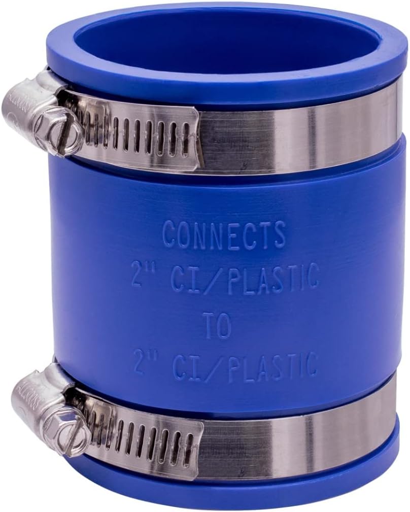Amazon.com: Fernco 1056-22 2-in. Flexible PVC Pipe Coupling for Cast ...