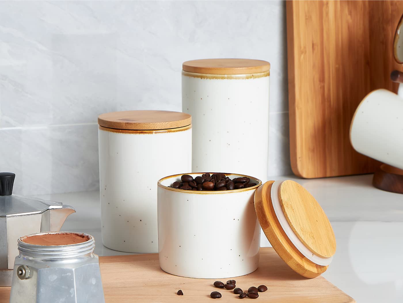 Snapklik.com : ONEMORE Ceramic Canisters Set For Kitchen Ceramic ...