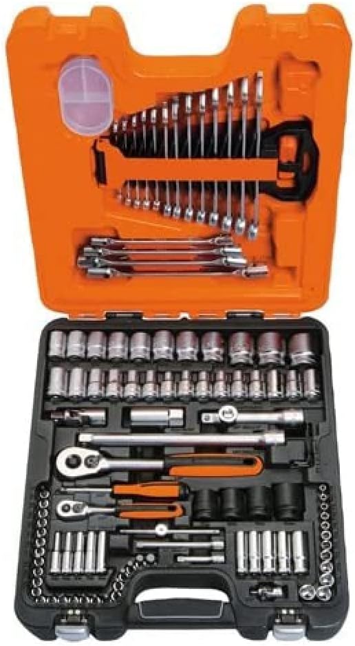Bahco S87+7 Socket & Spanner Set, Metric & AF 1/4" & 1/2" Drive, 94 ...