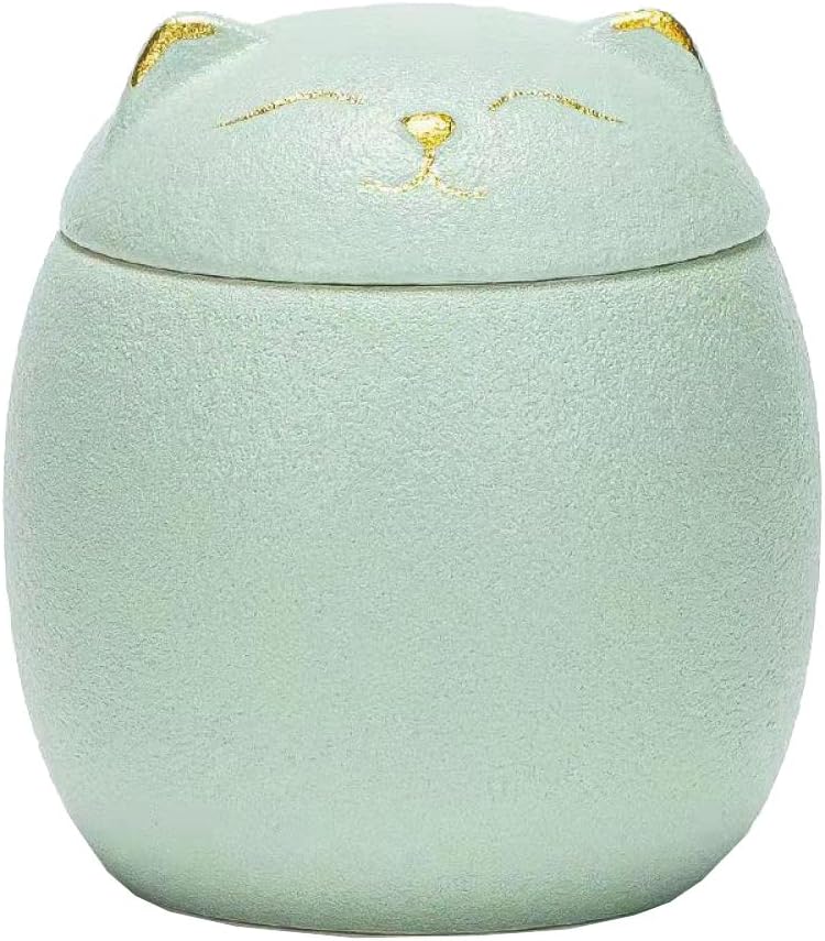 Amazon.com | Mozacona Ceramic Jar Embossed Cat Candy Dish Sugar Bowl ...