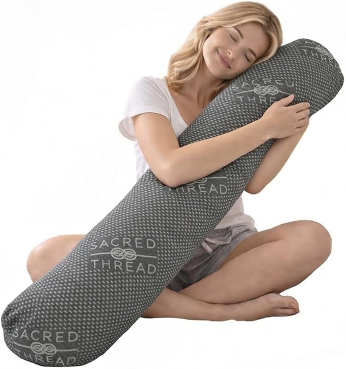 Amazon.com: Sacred Thread Cylinder Shaped Long Pillow for Bed, Cooling ...