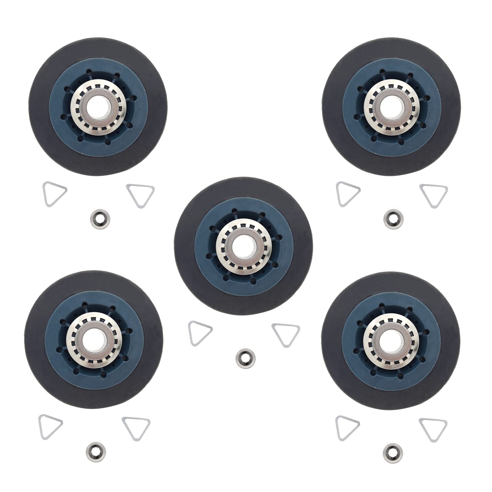 Amazon.com: YAZREM W10314173 Dryer Drum Support Roller Kit Clothes ...
