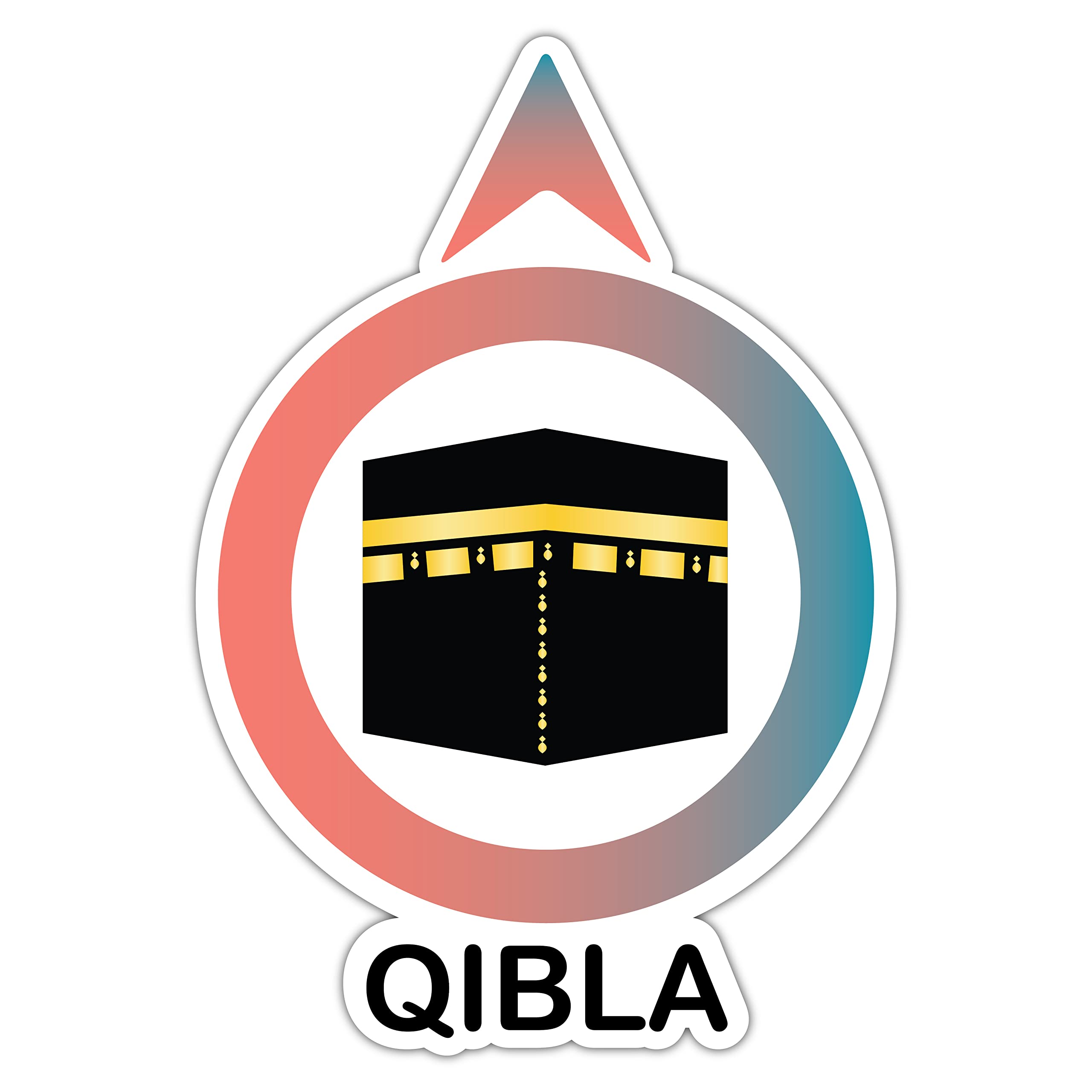 woopme ® Muslim Islamic Qibla Compass Arrow Direction Sticker for Wall ...