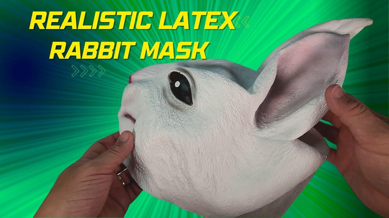 Watch Costume Latex Rabbit Mask on Amazon Live
