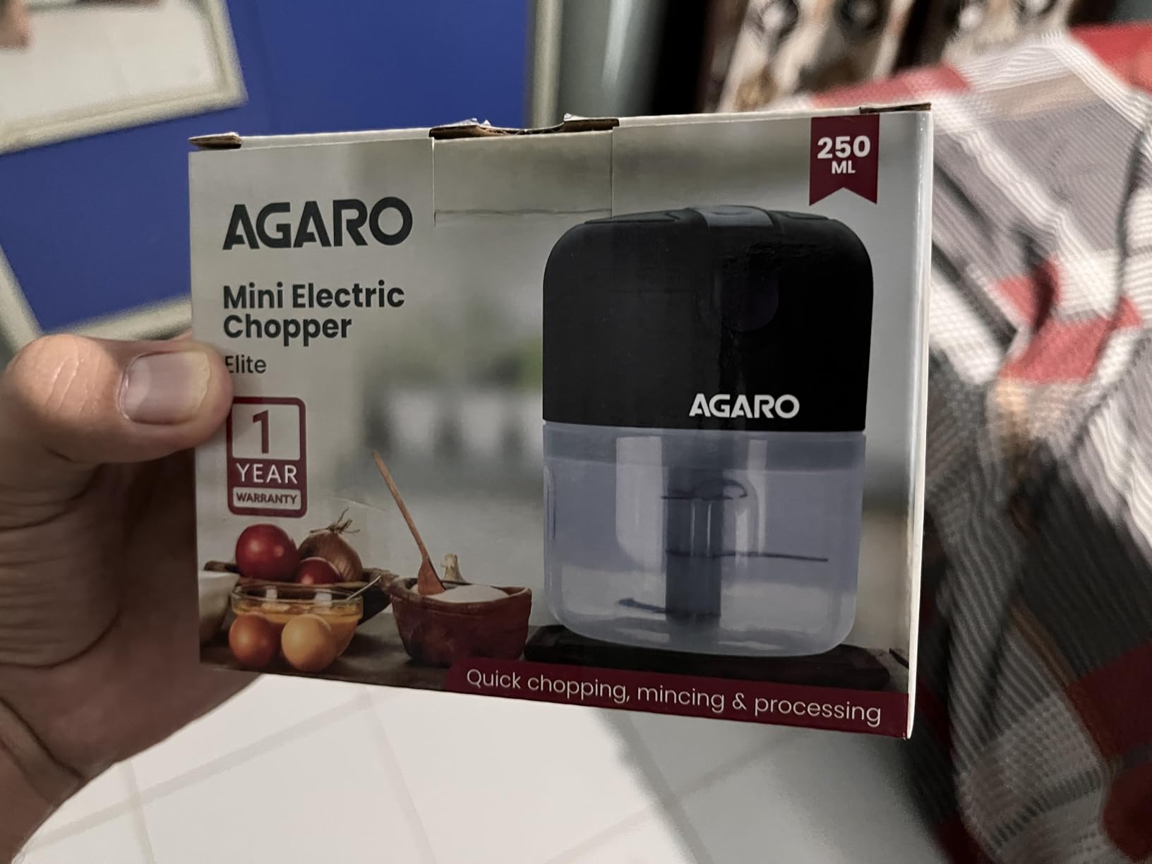 Buy AGARO Elite Rechargeable Mini Electric Chopper, Food Grade Bowl ...