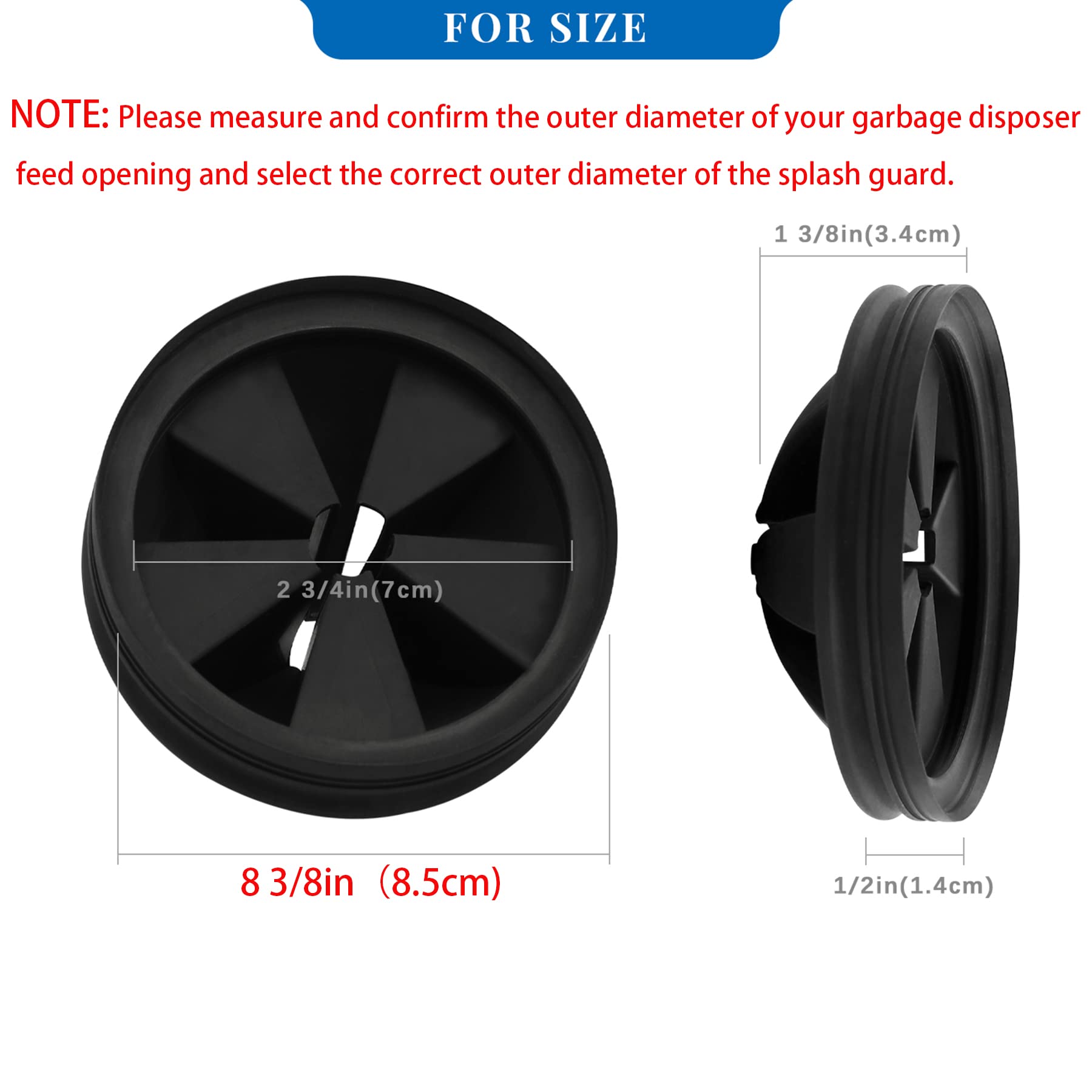 Snapklik.com : Garbage Disposal Splash Guard Collar Sink Baffle, Food ...