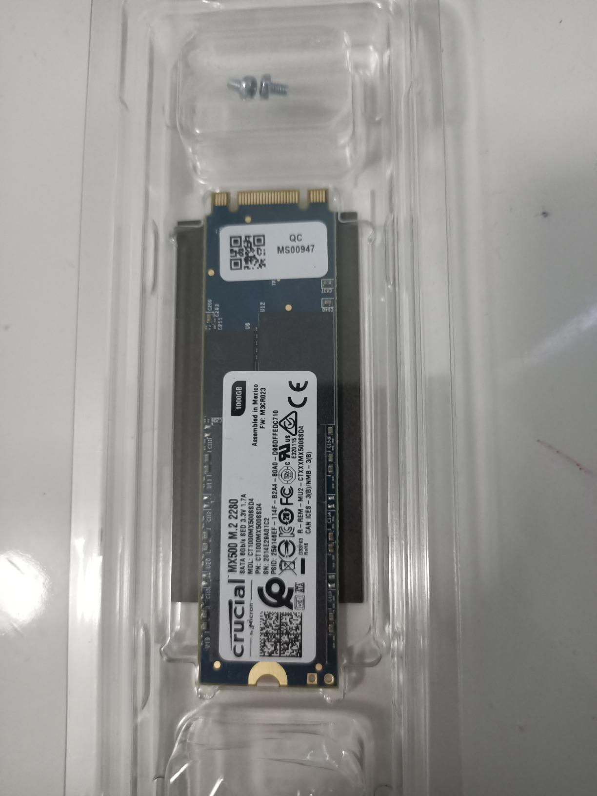 Crucial MX500 1TB M.2 Type 2280 Internal SSD, 1, CT1000MX500SSD4 ...