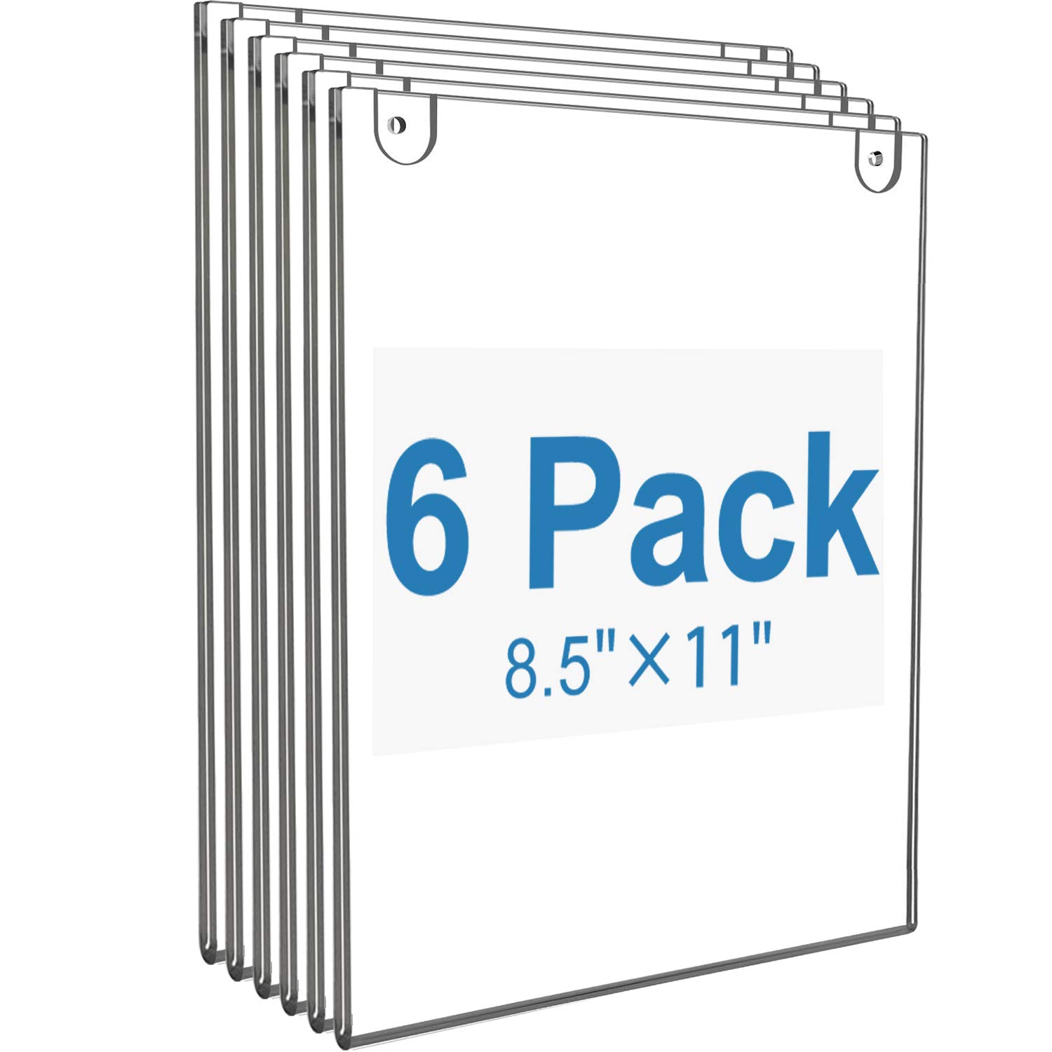 MaxGear Acrylic Sign Holder 8.5 X 11 Wall Mount Sign Holder Clear ...