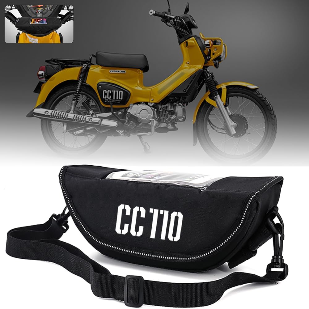 Amazon | For CC110 cub cruz 110 cc110 オートバイのハンドルバッグ、防水、防塵、防滴、便利なビジュアルナビゲーション、旅行に便利な収納 | ツールバッグ ...