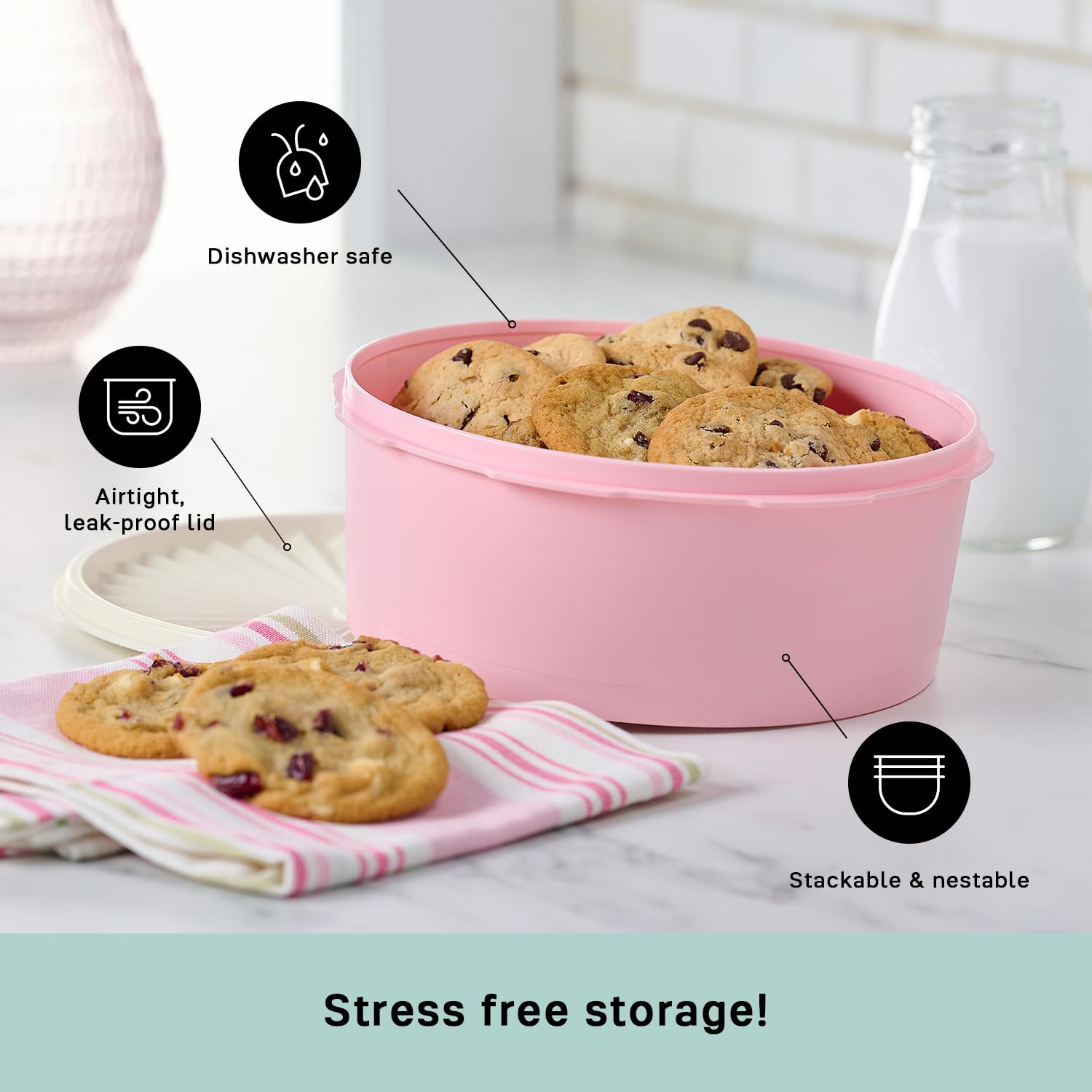 Snapklik.com : Tupperware Heritage Collection 7.6 Cup Cookie Canister ...