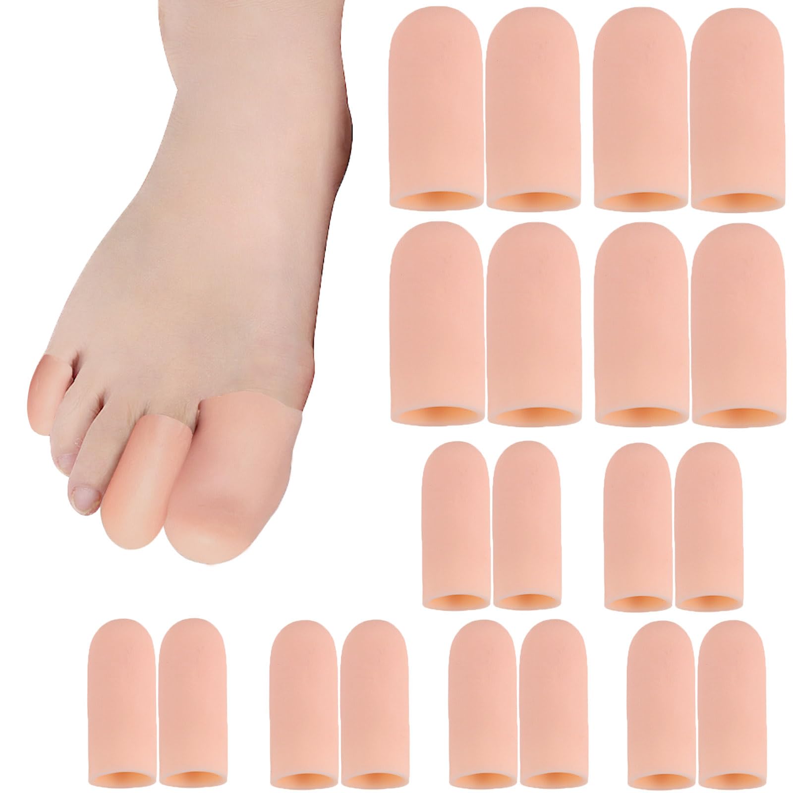 Toe Protectors Women 20 Pieces for Big Toe and Little Toe, Toe Covers ...